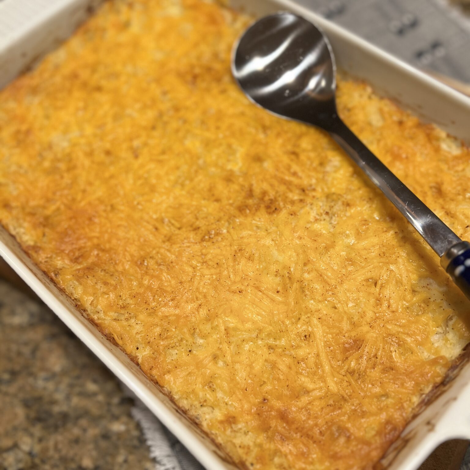 This Cheesy Hashbrown Potato Casserole Recipe Is So Easy! - Just Jill