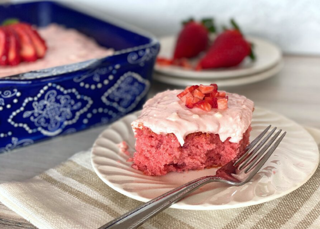 My Favorite Strawberry Cake Recipe For Spring - Just Jill