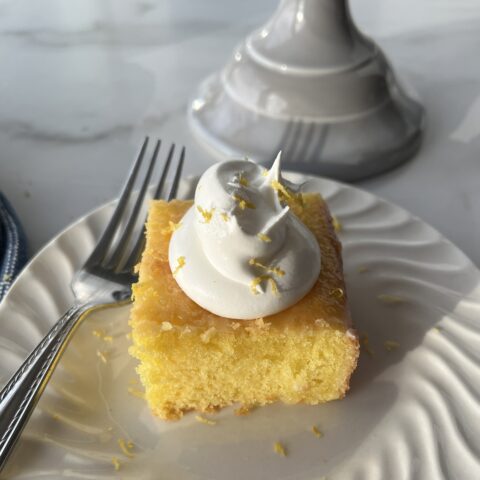 The Best Lemon Poke Cake Recipe (And Easy Too!) - Just Jill