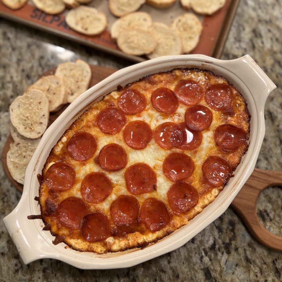 Easy Pepperoni Pizza Dip - Just Jill