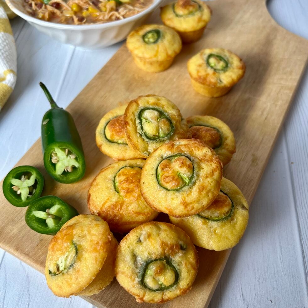 Simple Cheddar Jalapeño Corn Muffin Recipe Just Jill